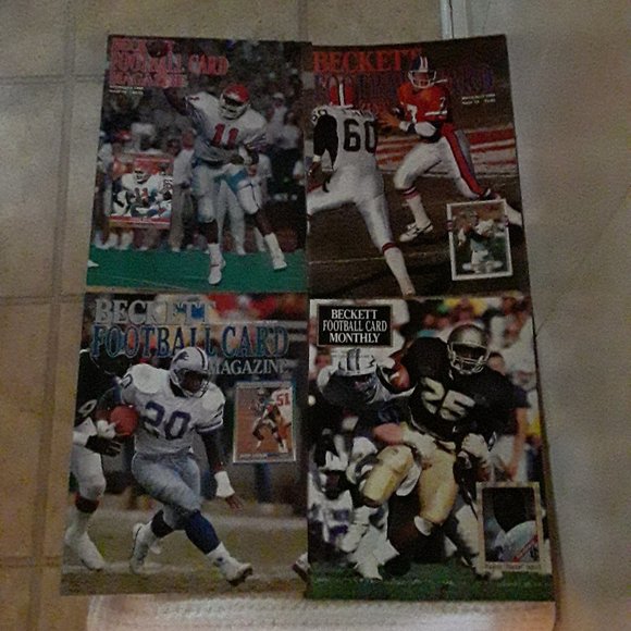 Other | 7 Vintage 199s Beckett Football Card Magazines From Years 1990 ...